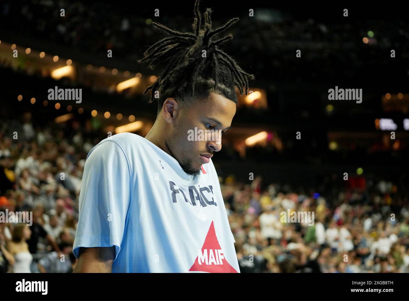 Matthew Strazel of France warms up during the International Friendly ...
