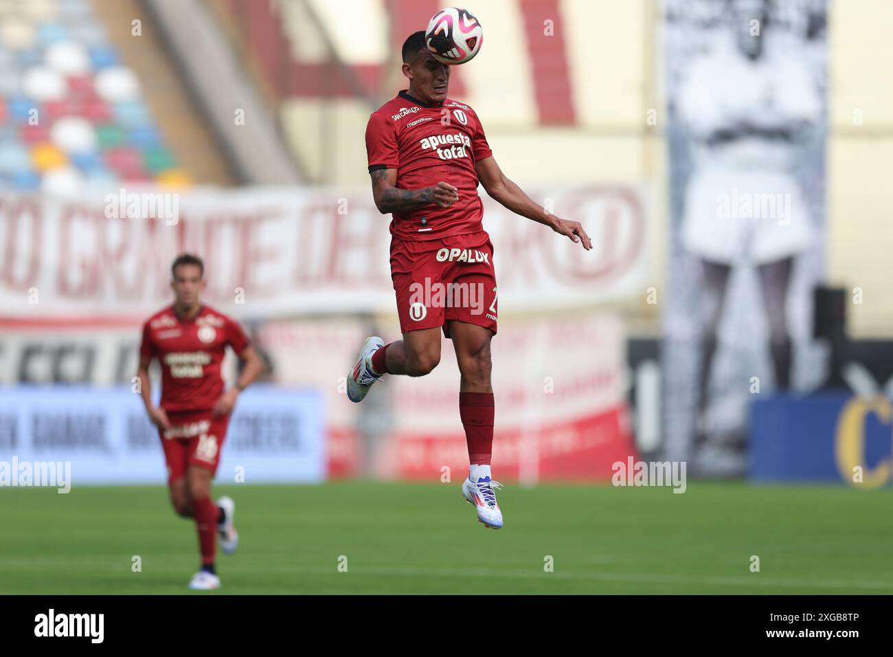 Lima, Peru. 07th July, 2024. Alex Valera of Universitario de Deportes ...
