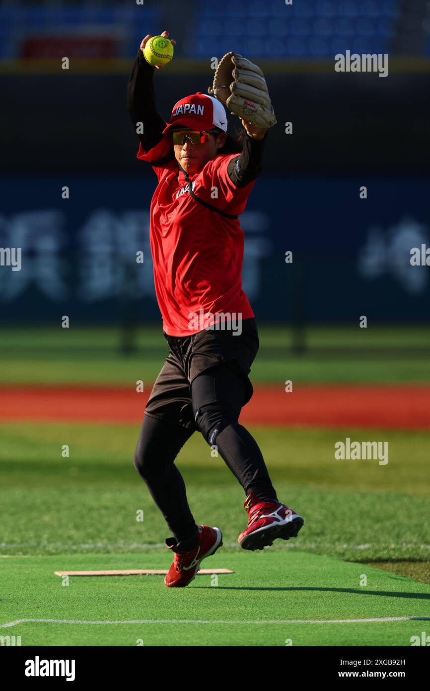 Kanagawa, Japan. 8th July, 2024. Yukiko Ueno (JPN) Softball : Women's softball match between ...