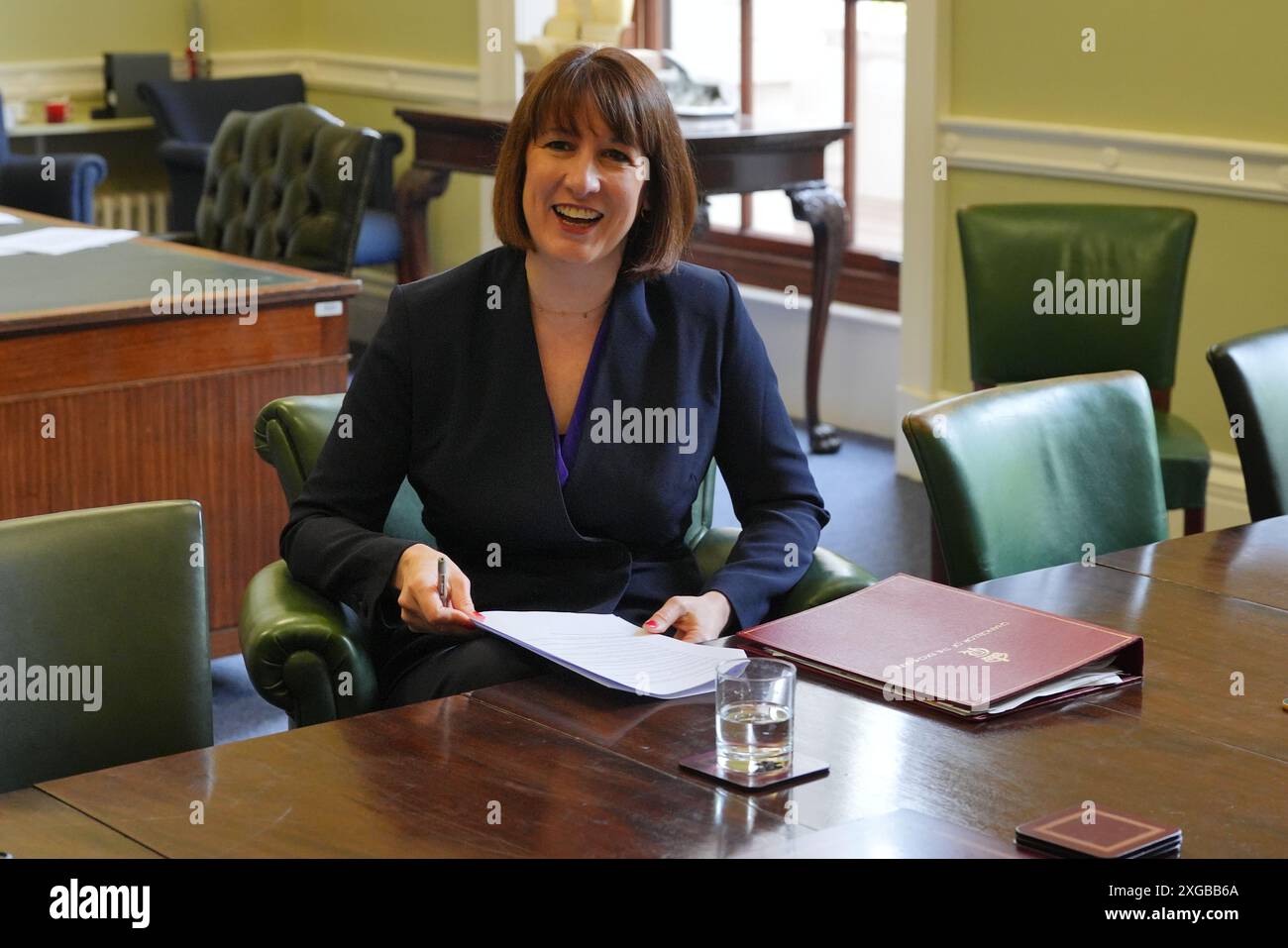 Chancellor Rachel Reeves prepares to give a speech at the Treasury in ...