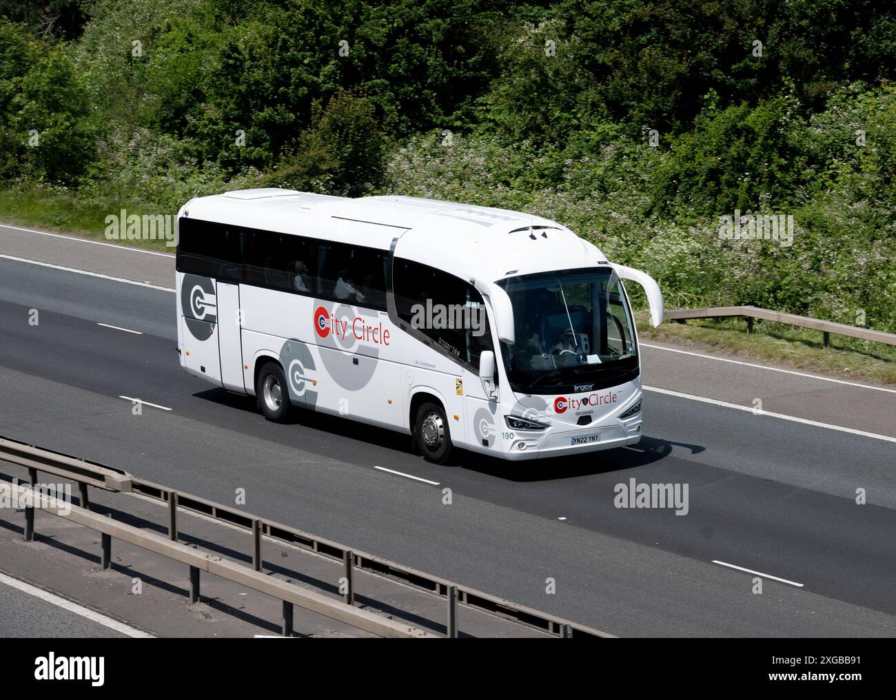 City Circle coach, M40 motorway, Warwickshire, UK Stock Photo - Alamy