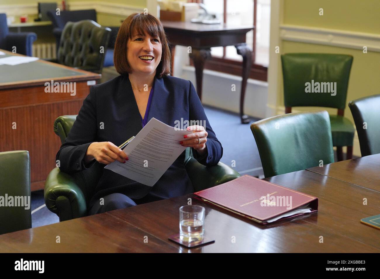 Chancellor Rachel Reeves prepares to give a speech at the Treasury in ...