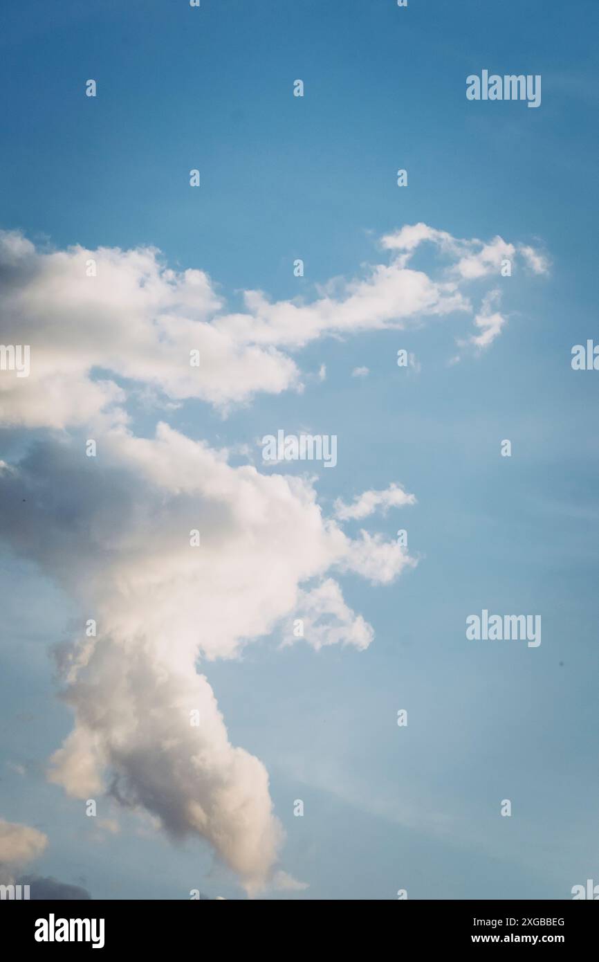 Sky with moving clouds - Design background with free space Stock Photo ...