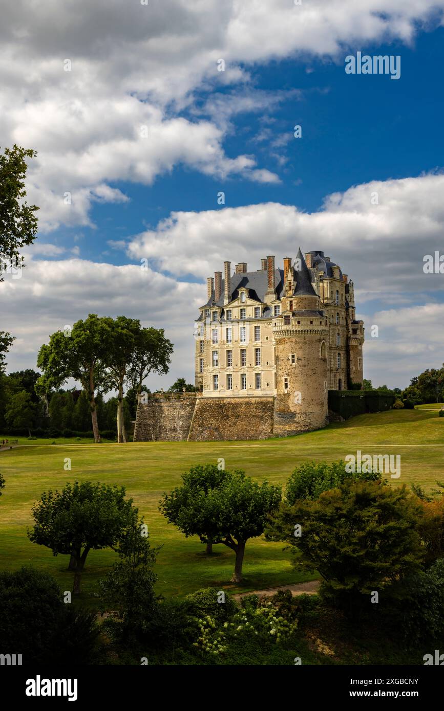 Chateau de Brissac, Brissac-Quince, Pays de la Loire, France Stock ...