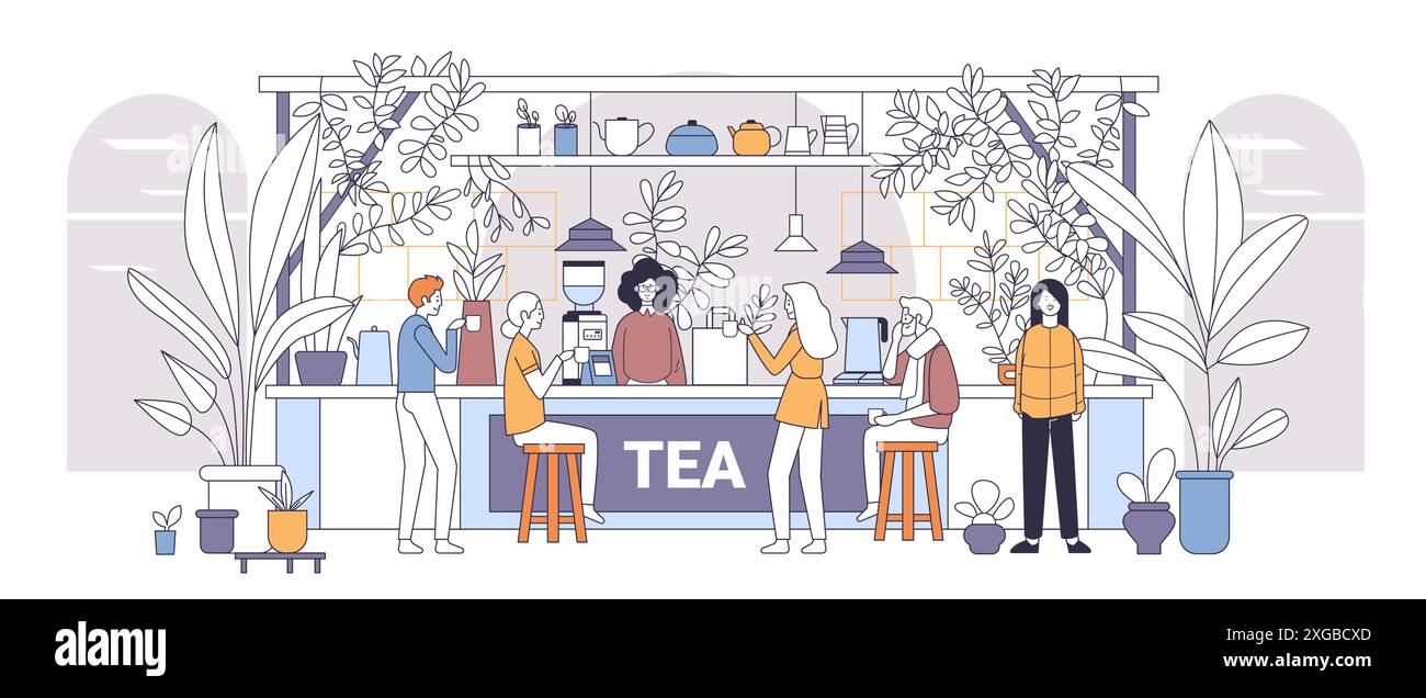 Surrounded by drinks Stock Vector Images - Alamy