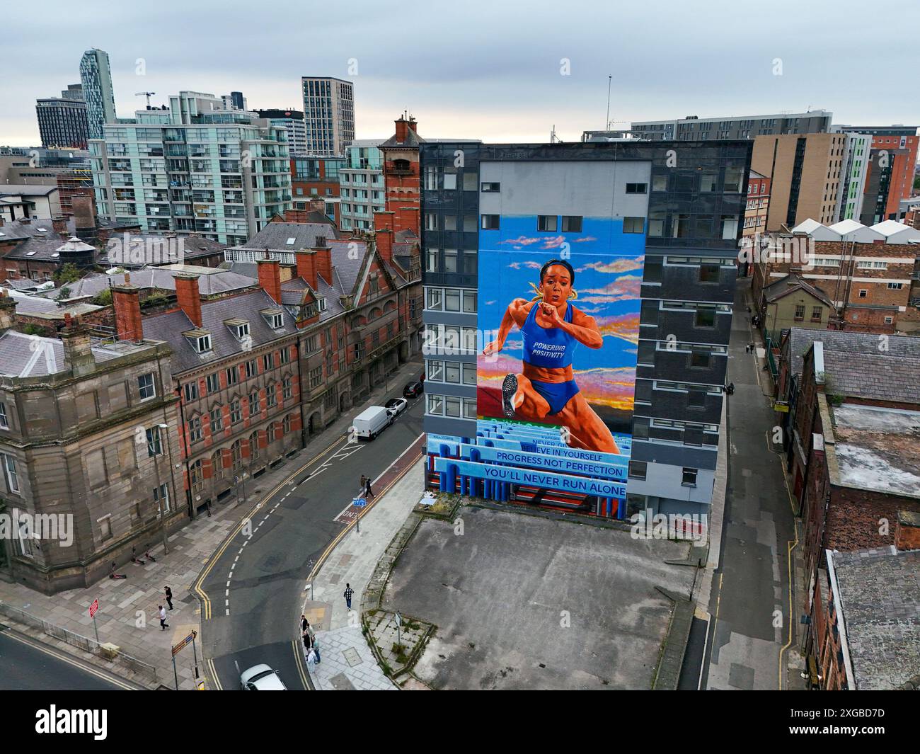 A new mural by artist Paul Curtis, of athlete Katarina Johnson-Thompson ...