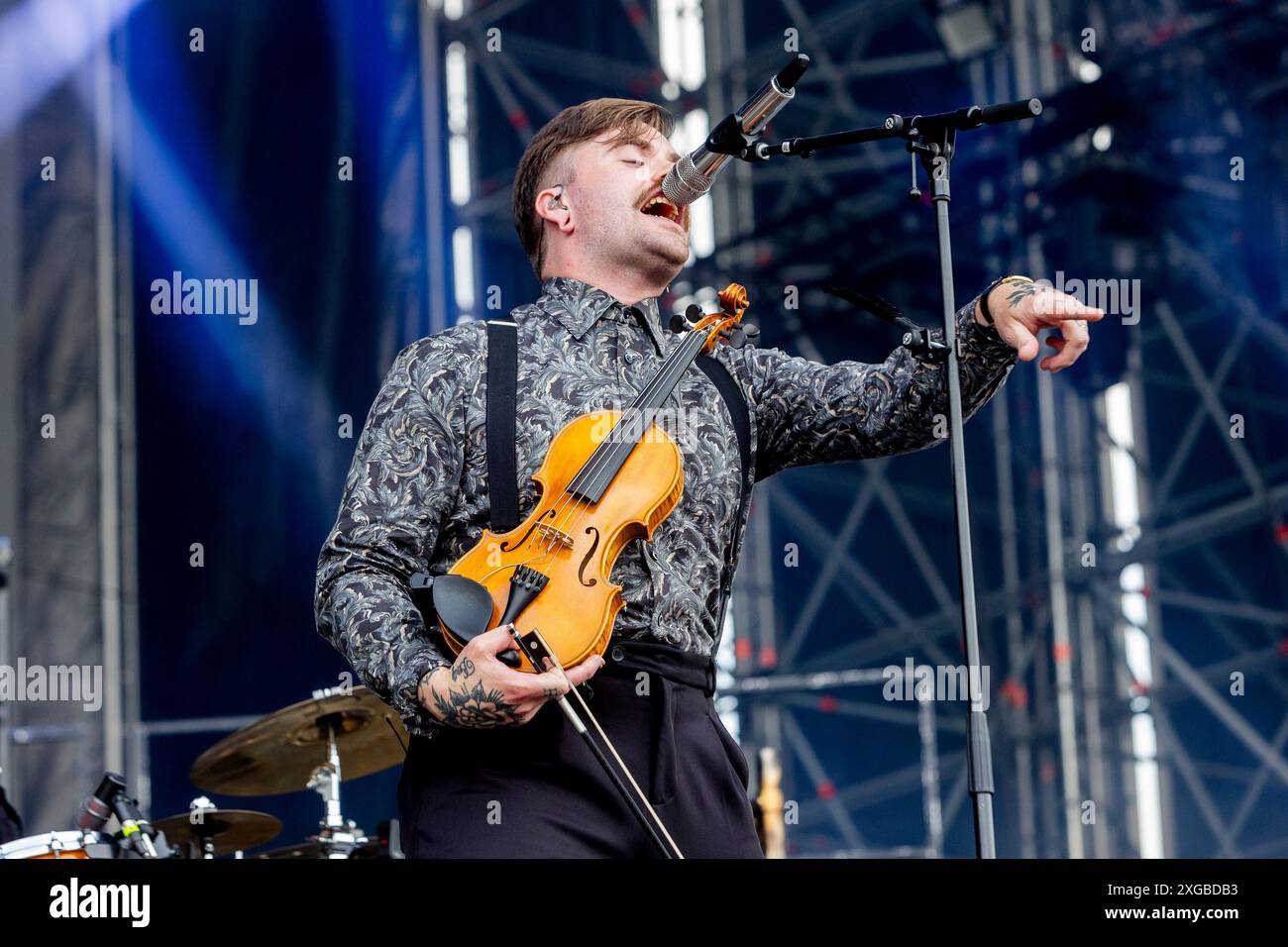 Milano, Italy. 07th July, 2024. Eddie Berg of Imminence is performing ...