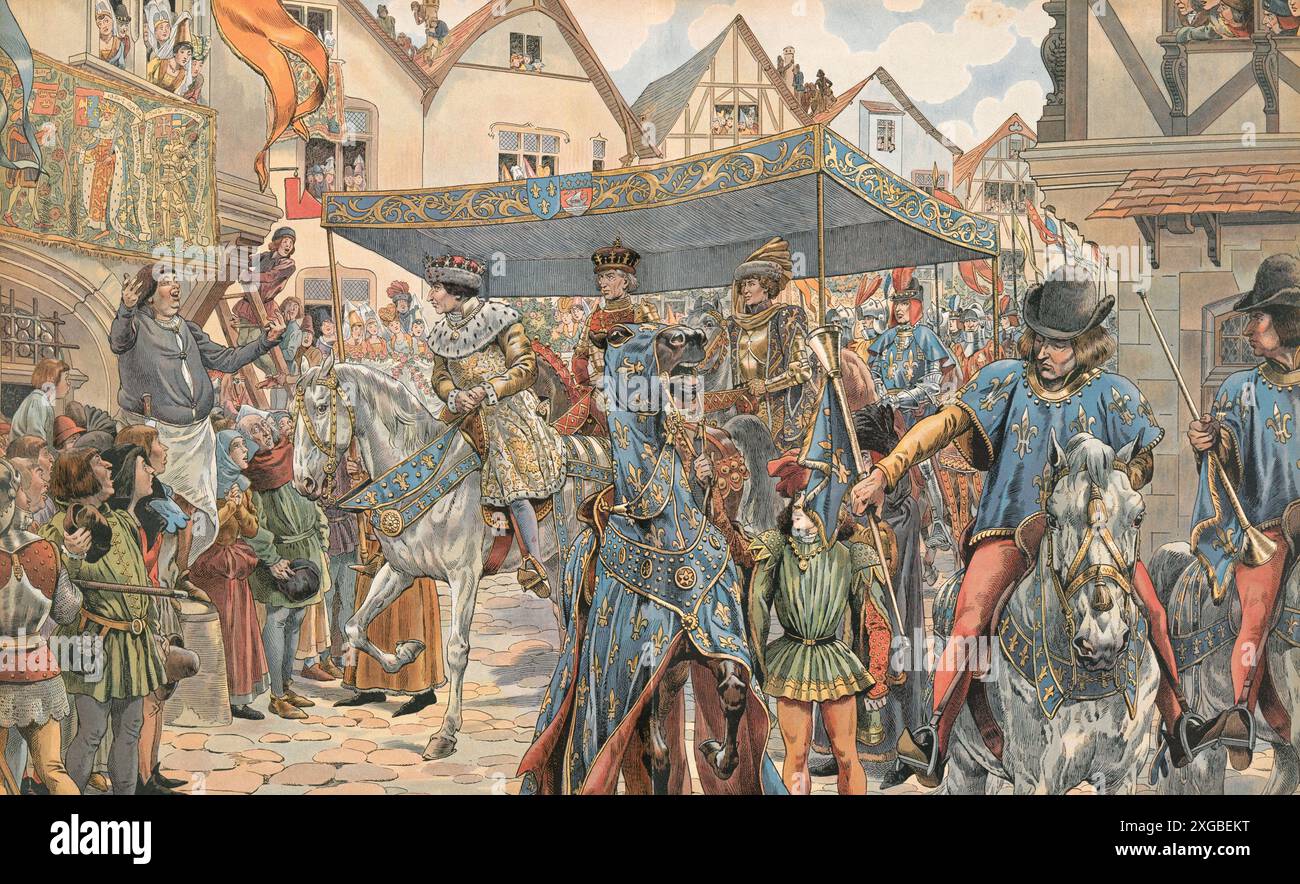 After his coronation in Reims Cathedral, King Louis XI entered Paris on ...