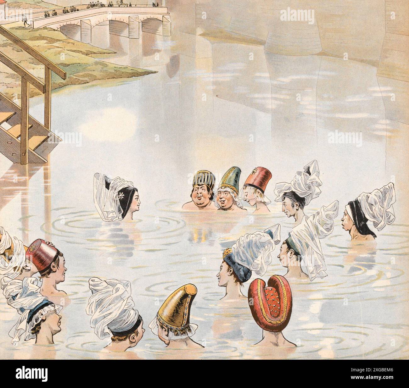 Bathing in river hat hi-res stock photography and images - Alamy