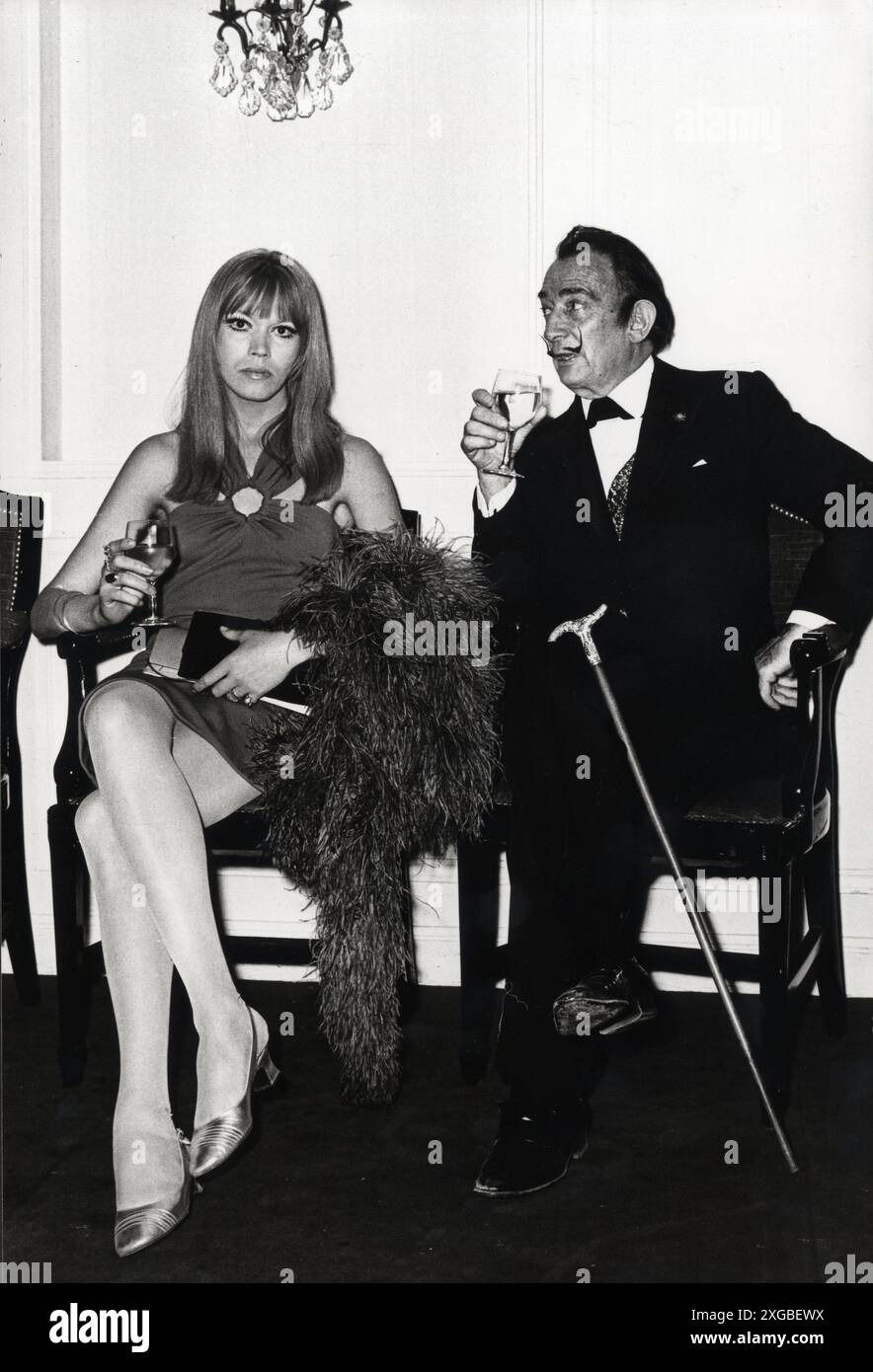 French singer and presenter Amanda Lear and Spanish painter Salvador ...