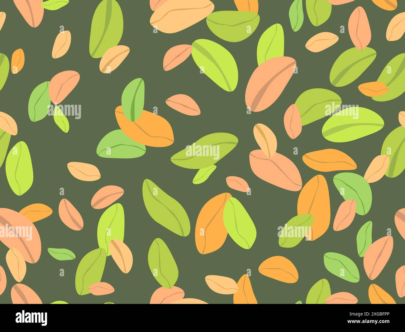 Pistachios seamless pattern. Background with green nuts, pistachios and ...