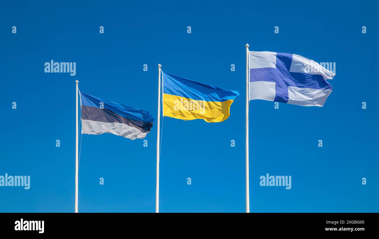 Ukraine finland flags hi-res stock photography and images - Alamy