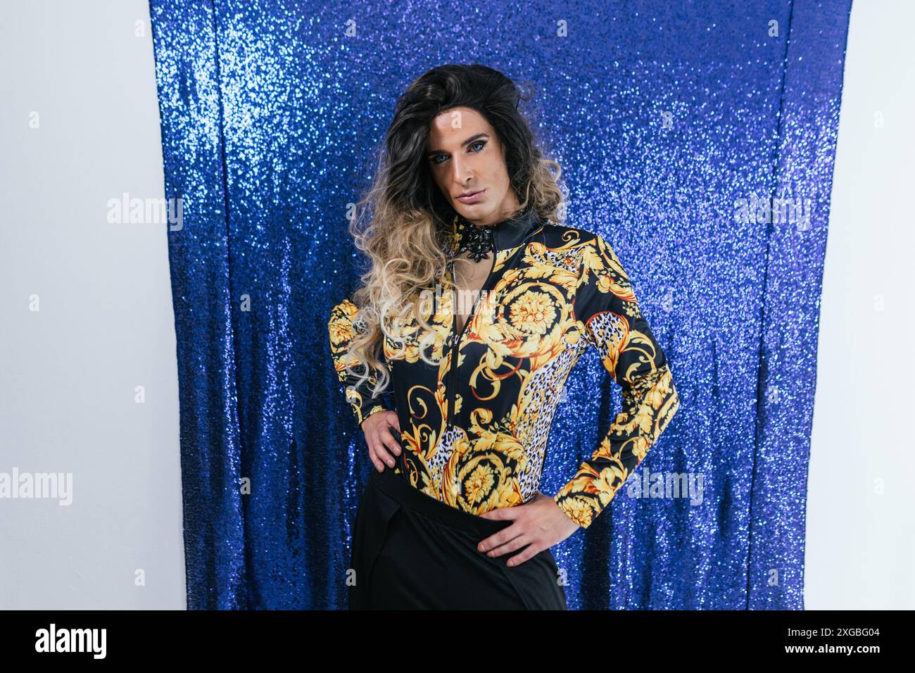 Glamorous drag queen posing with confidence Stock Photo - Alamy