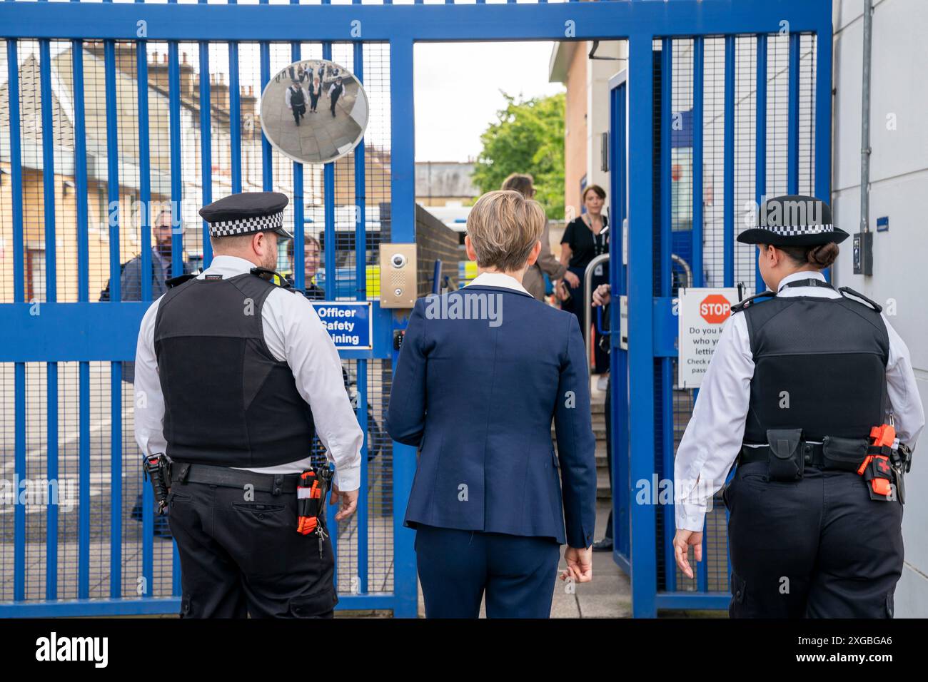Home Secretary Yvette Cooper during a visit to Lewisham Police Station ...