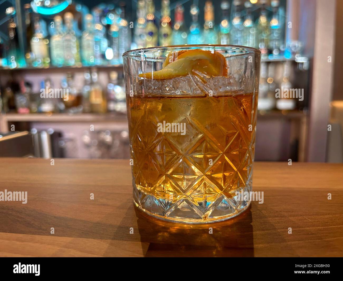 This undated image shows a Maestro Old Fashioned cocktail from ...