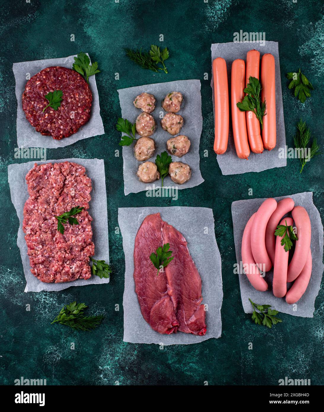 Assortment of different vegan plant based meat Stock Photo - Alamy