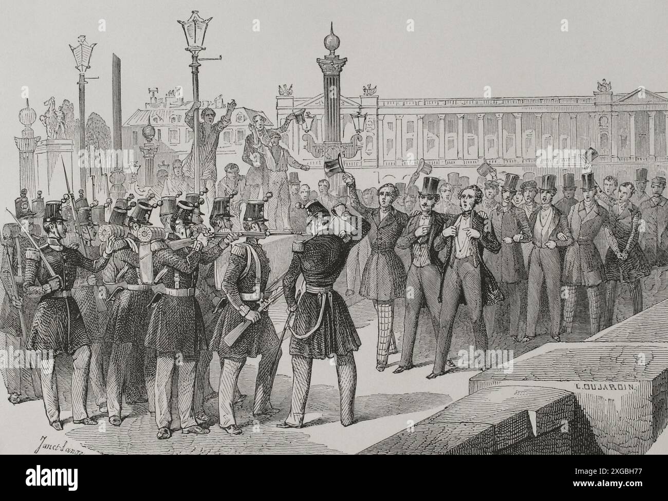 French Revolution of 1848. Popular uprising in Paris from 23 to 25 February 1848, led by workers ...