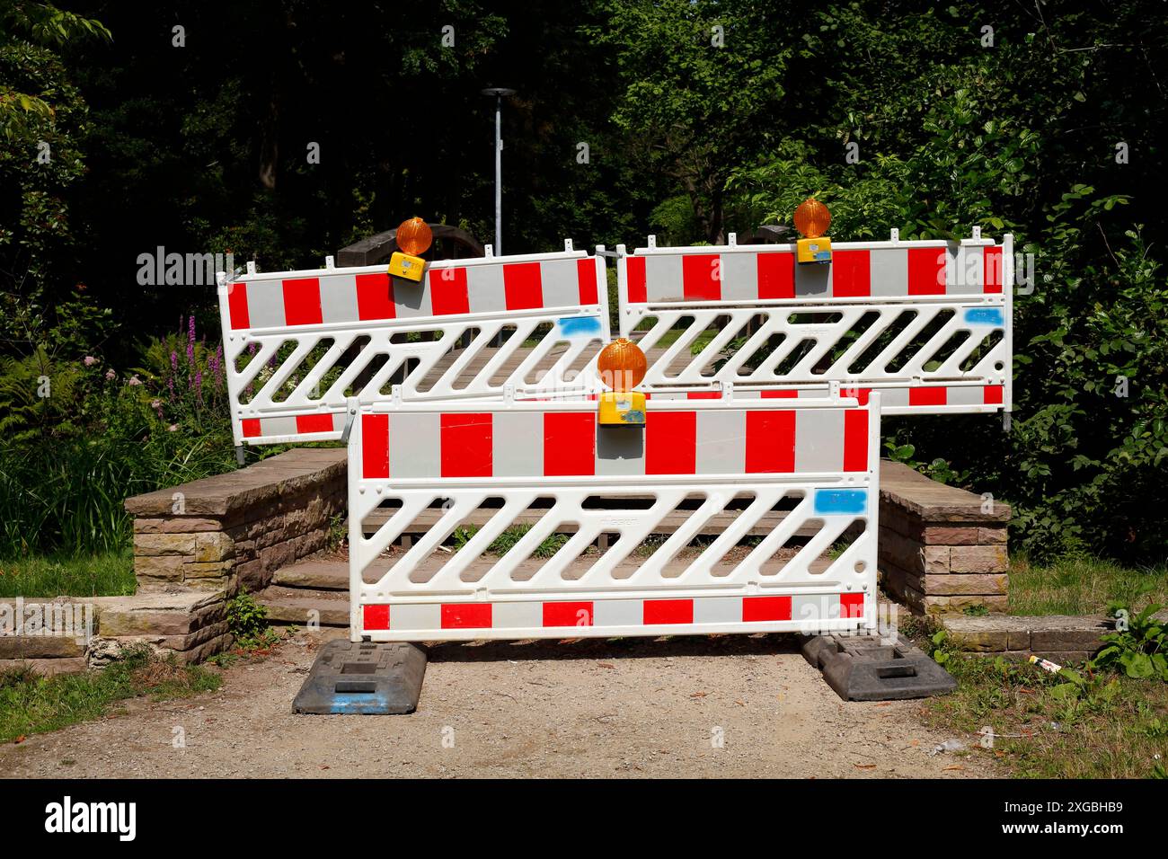 Barrier on a pedestrian bridge, Germany Stock Photo - Alamy
