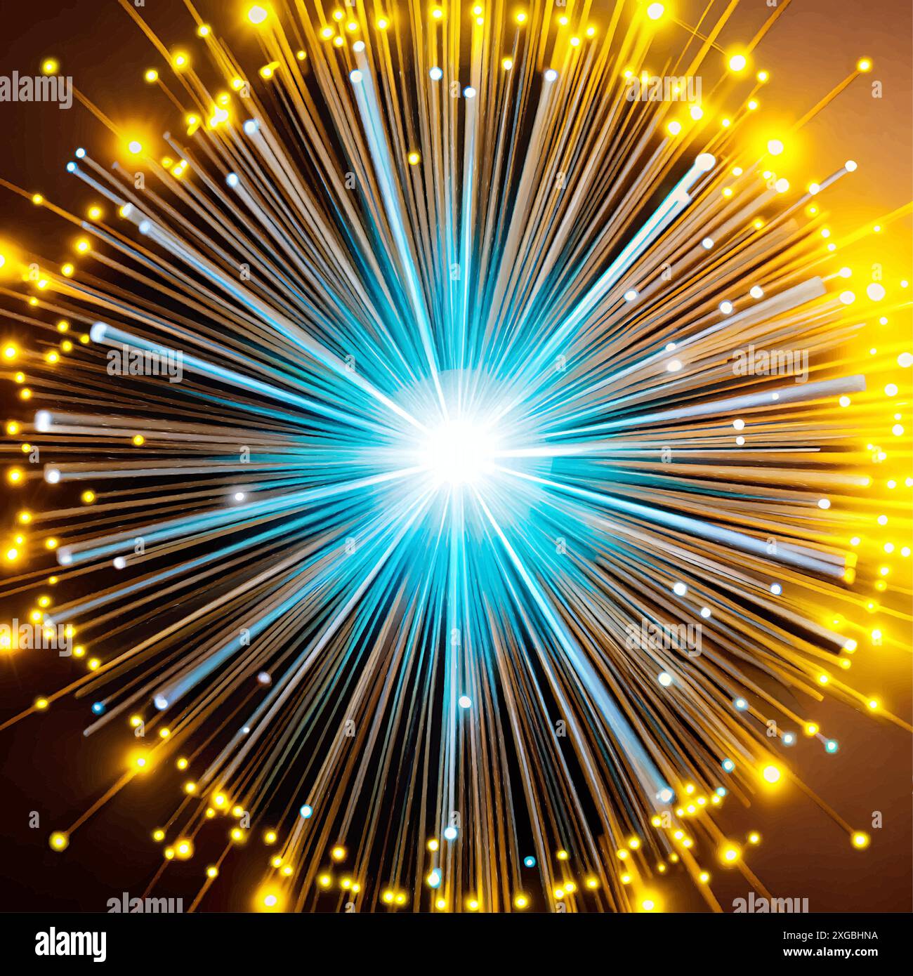 Radiant burst with light particles, dynamic energy background design ...