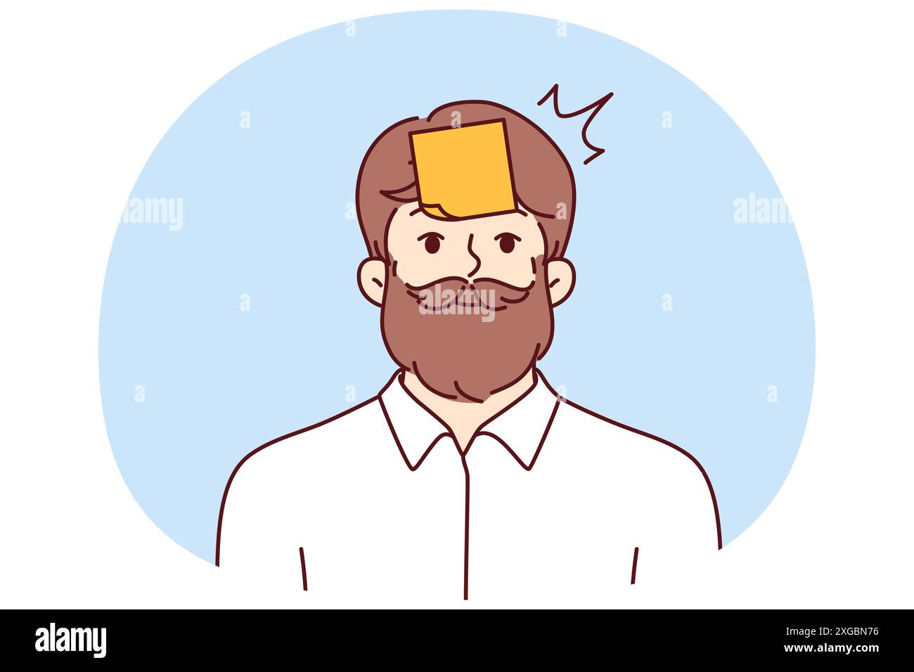 Sticky note forehead Cut Out Stock Images & Pictures - Alamy