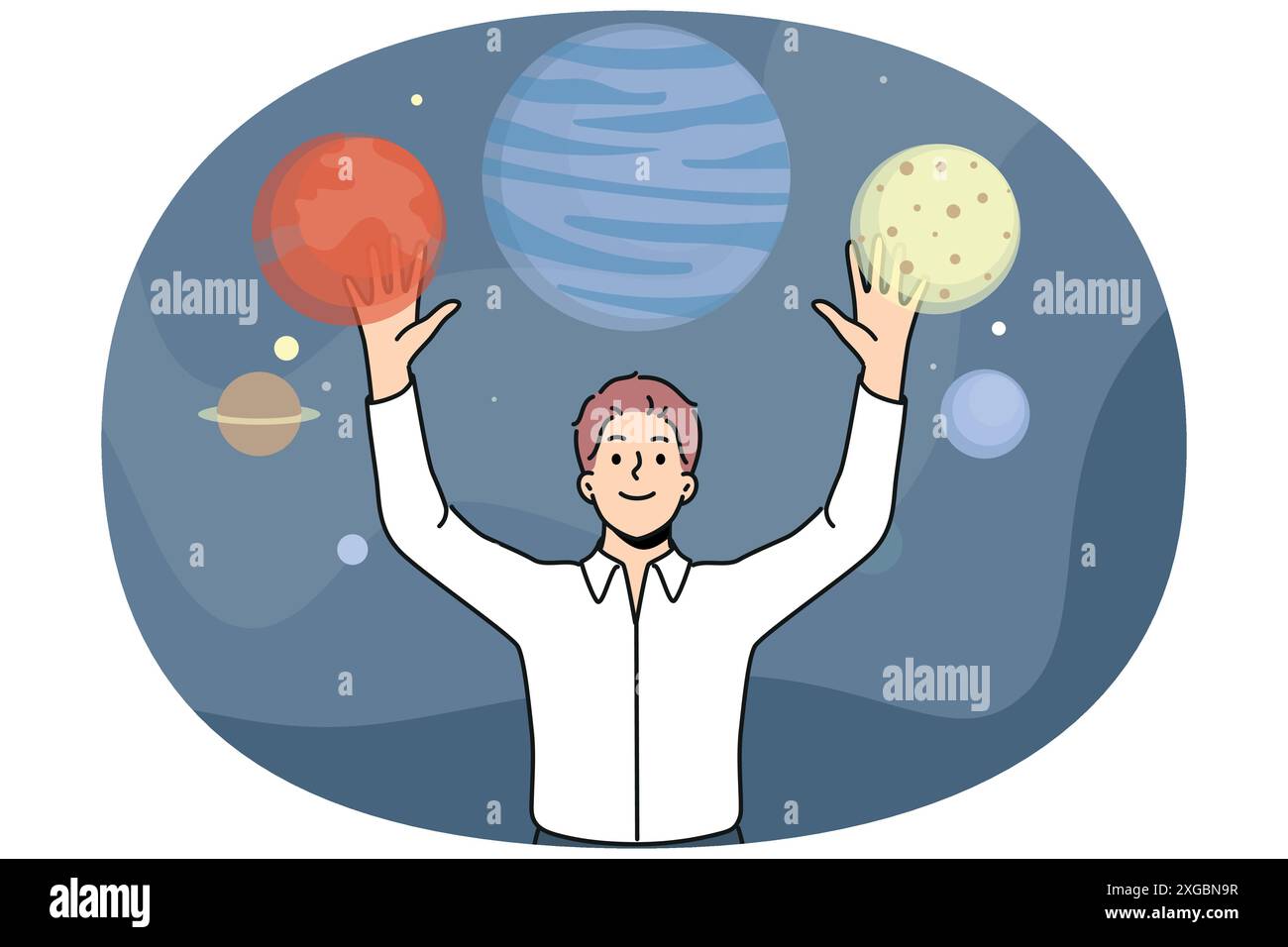 Universe cosmos student Cut Out Stock Images & Pictures - Alamy