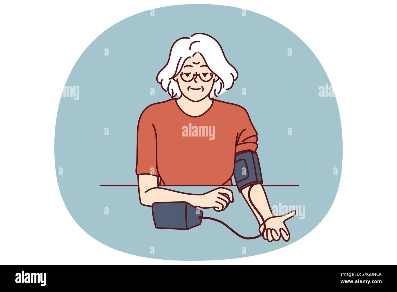 Mature woman taking pulse Cut Out Stock Images & Pictures - Alamy