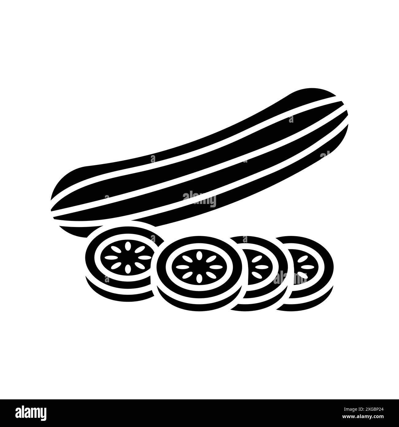 cucumber icon vector design template in white background Stock Vector ...