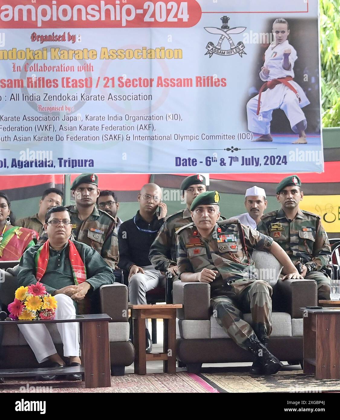 Assam Rifles DIG - Brigadier Manish Rana, and other officials of Assam ...