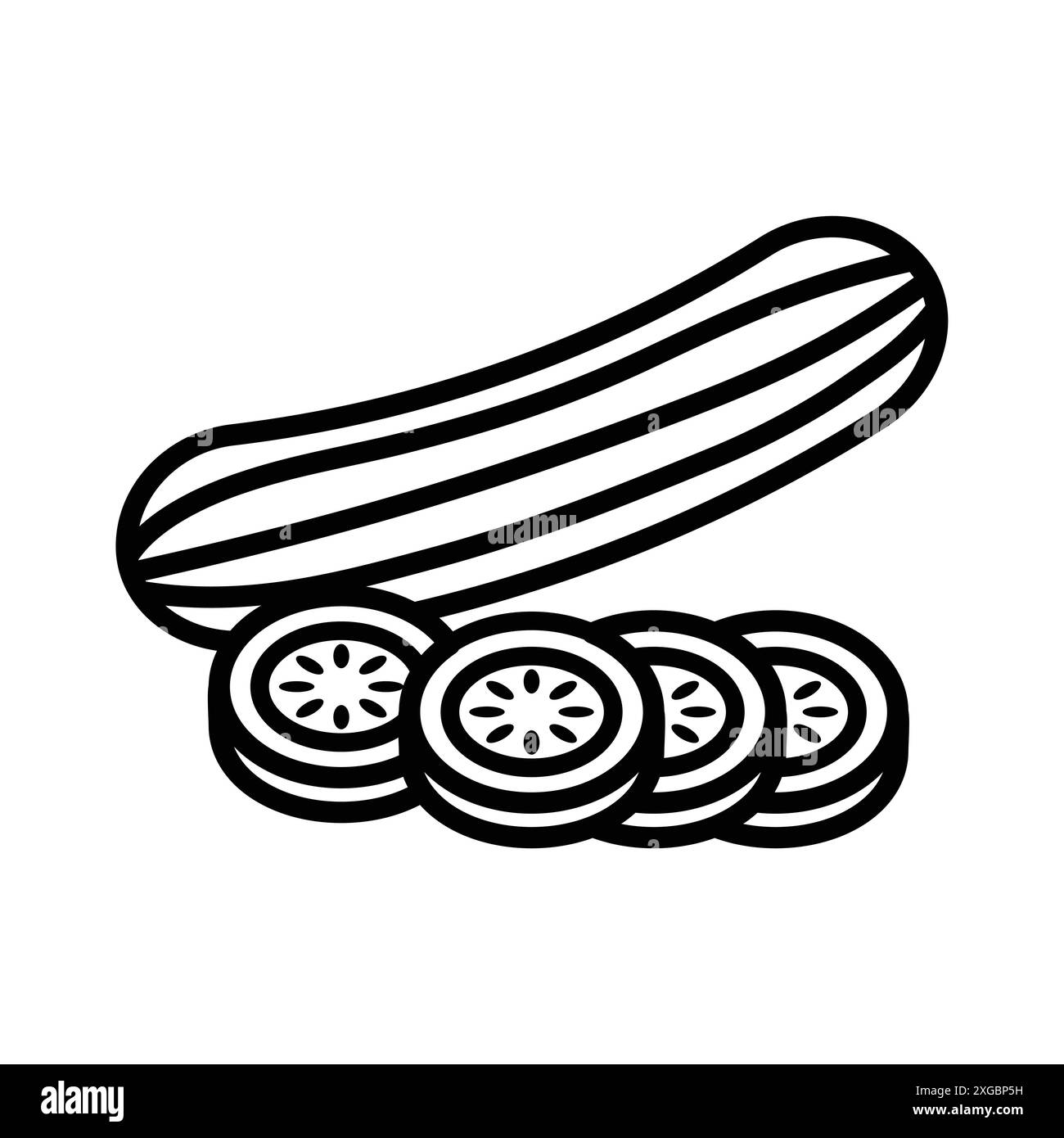 cucumber icon vector design template in white background Stock Vector ...