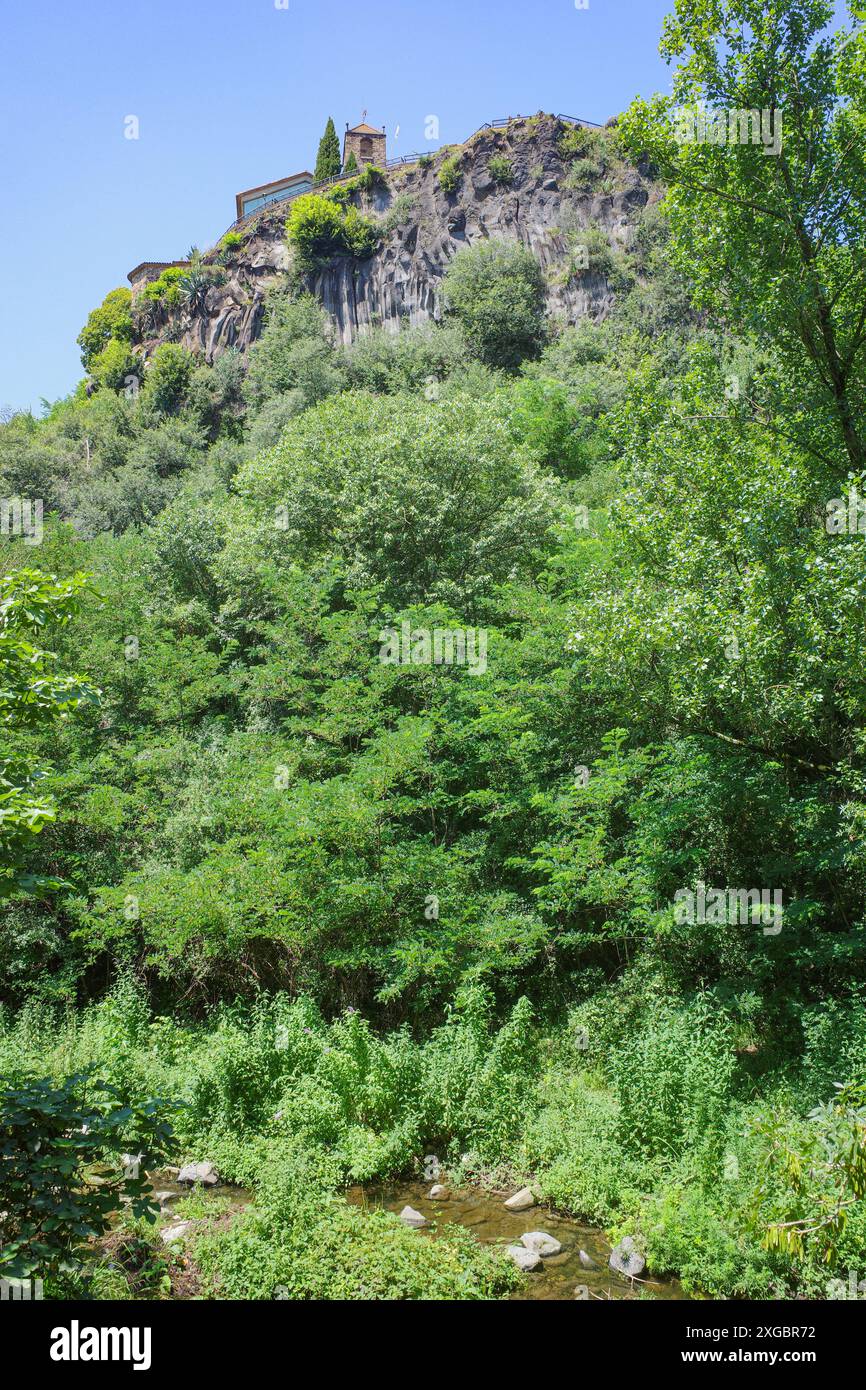 Girona, Spain - 7 July, 2024: Views of Castellfollit de la Roca from ...