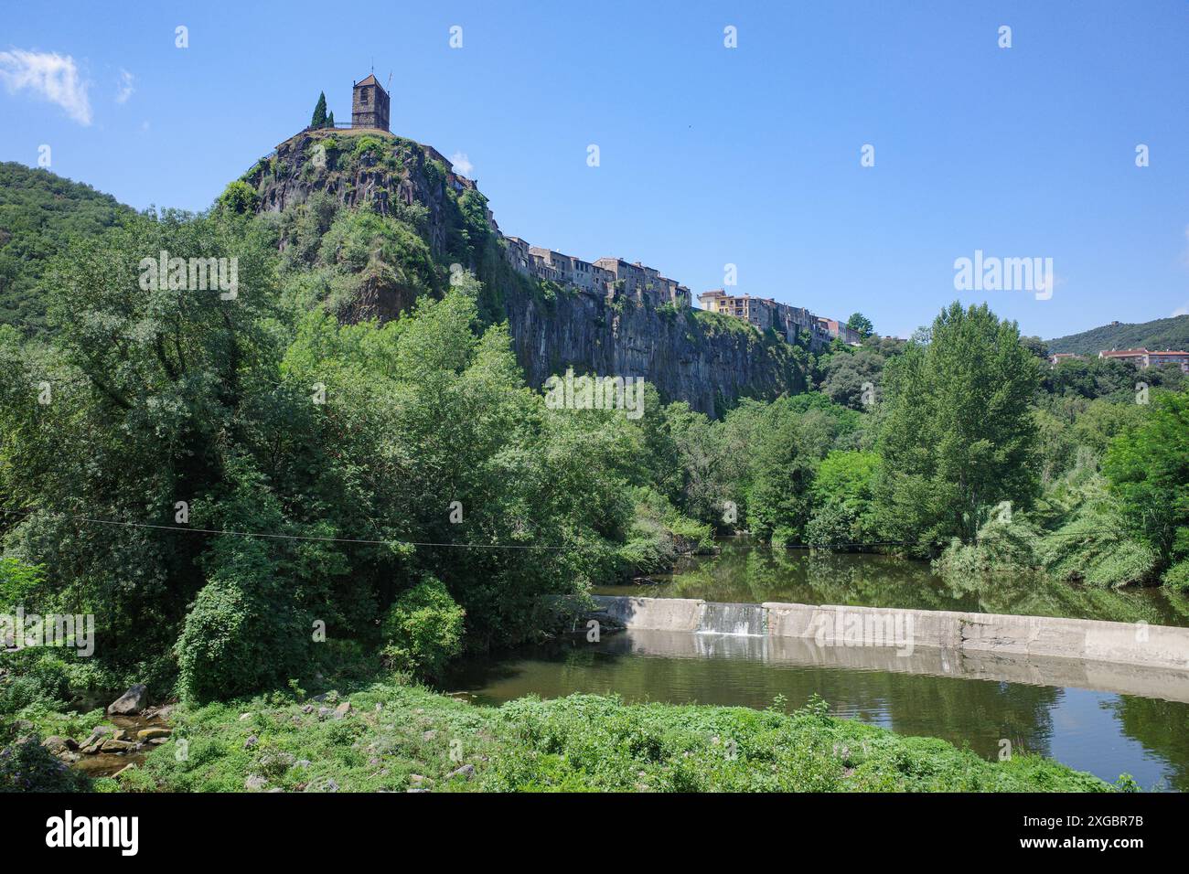 Girona, Spain - 7 July, 2024: Views of Castellfollit de la Roca from ...