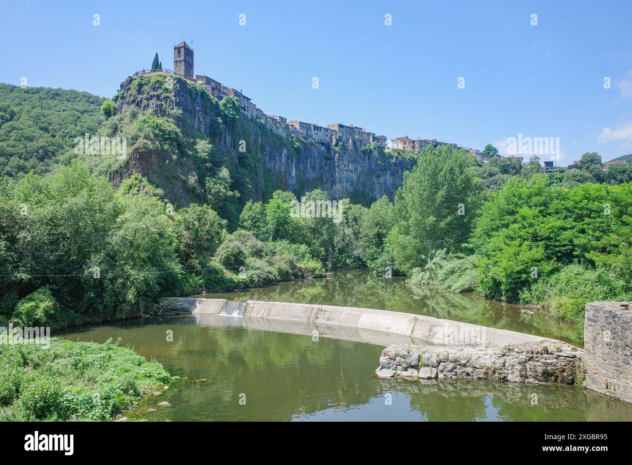 Girona, Spain - 7 July, 2024: Views of Castellfollit de la Roca from ...