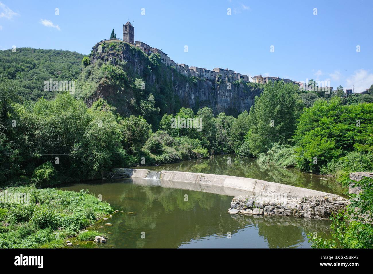 Girona, Spain - 7 July, 2024: Views of Castellfollit de la Roca from ...