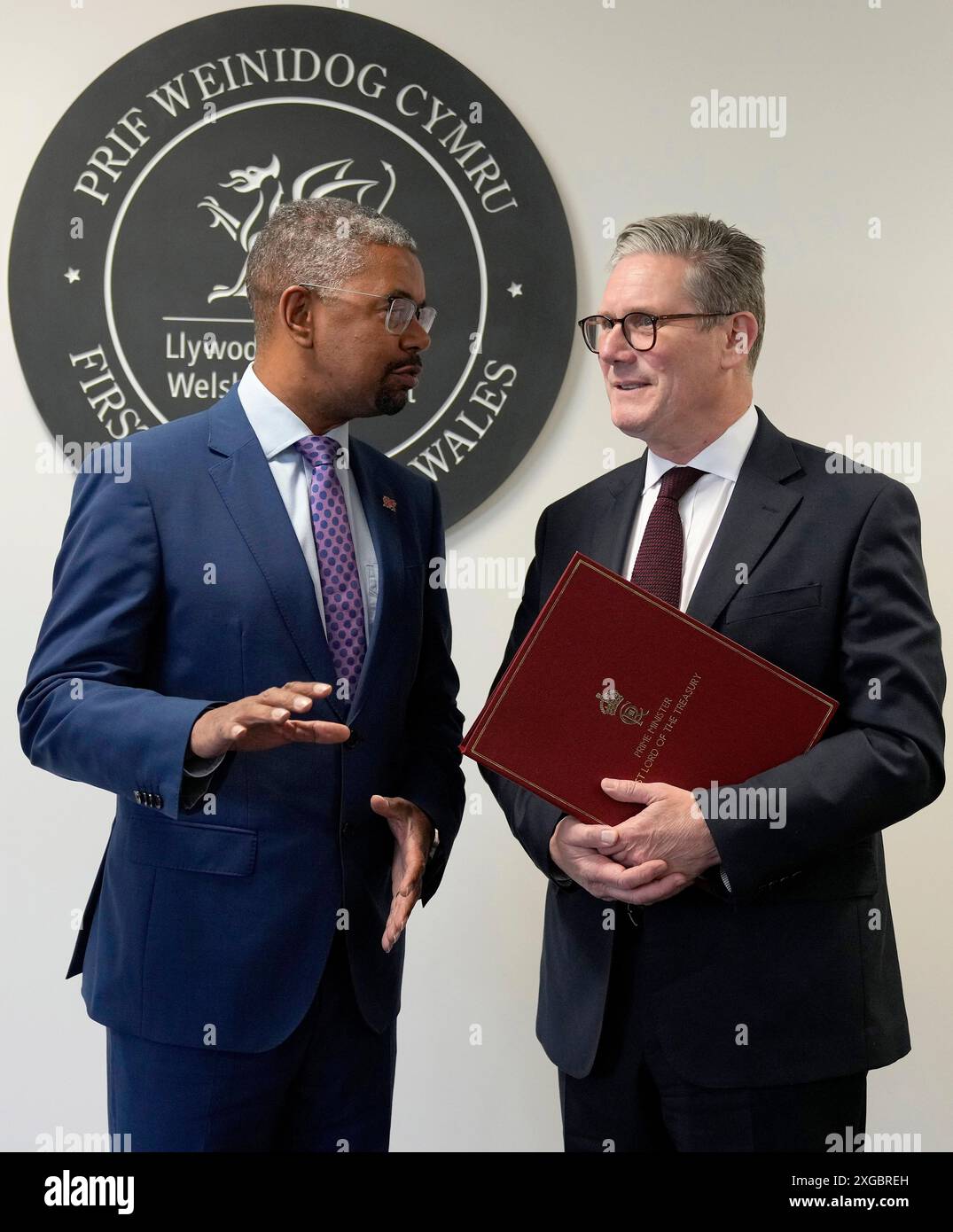 Prime Minister Sir Keir Starmer meeting First Minister of Wales Vaughan ...
