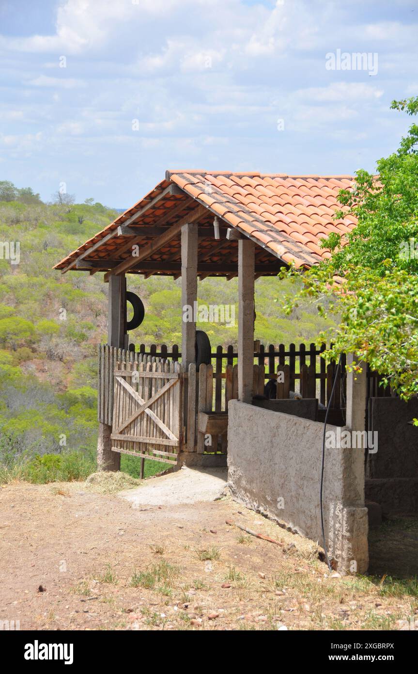 Facade of the corral of corralled goats and sheep, it is the ...