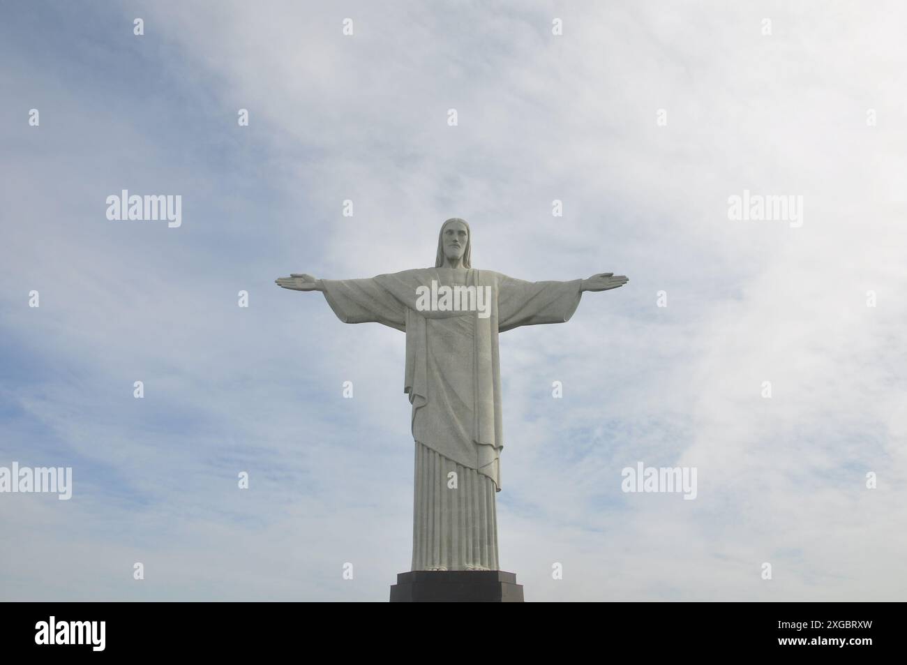 Christ the Redeemer, postcard of the city of Rio de Janeiro. Statue of ...