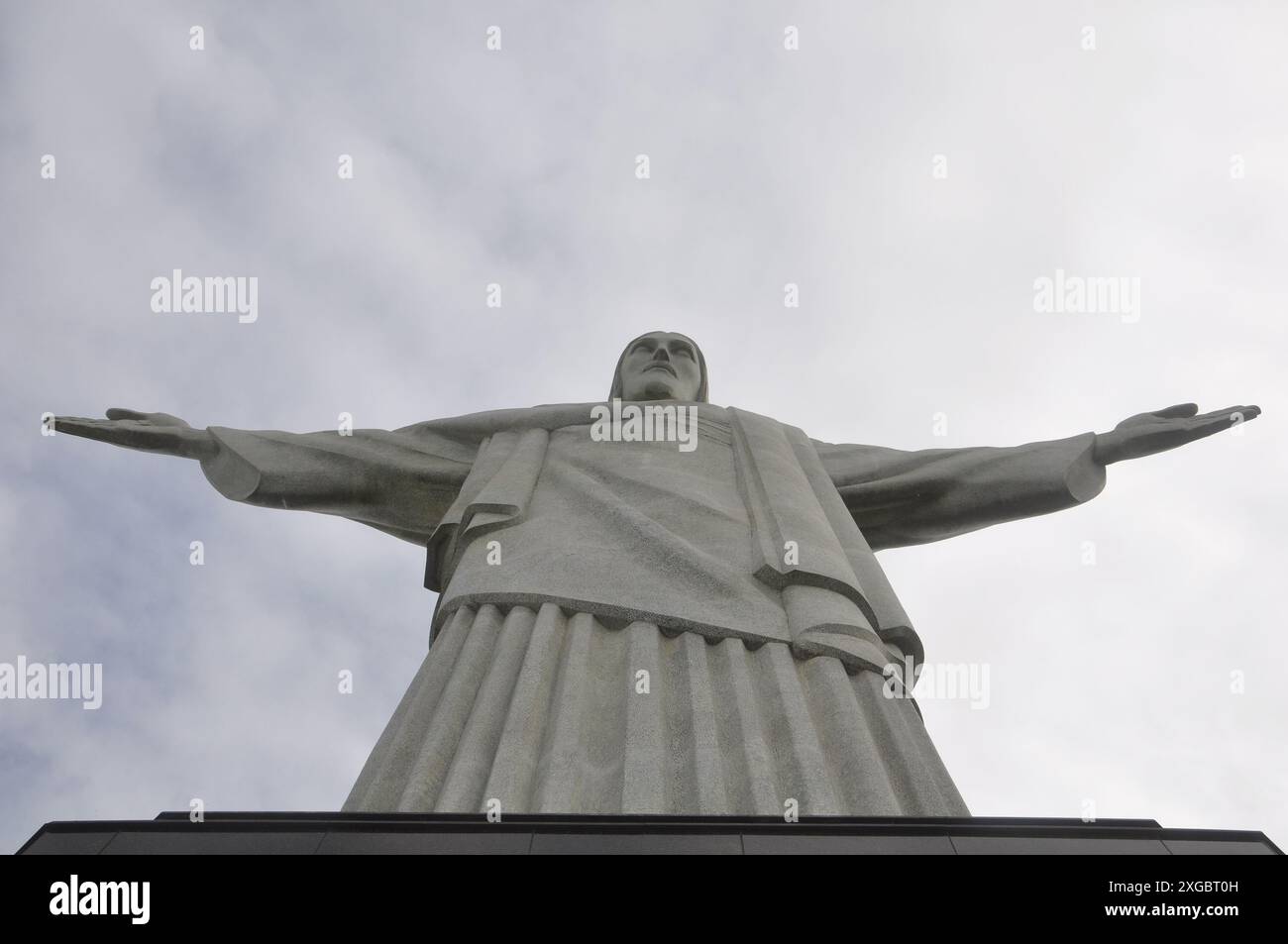 Christ the Redeemer, postcard of the city of Rio de Janeiro. Statue of ...