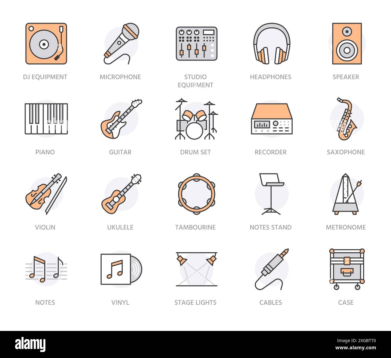 Microphone stand and guitar Stock Vector Images - Alamy