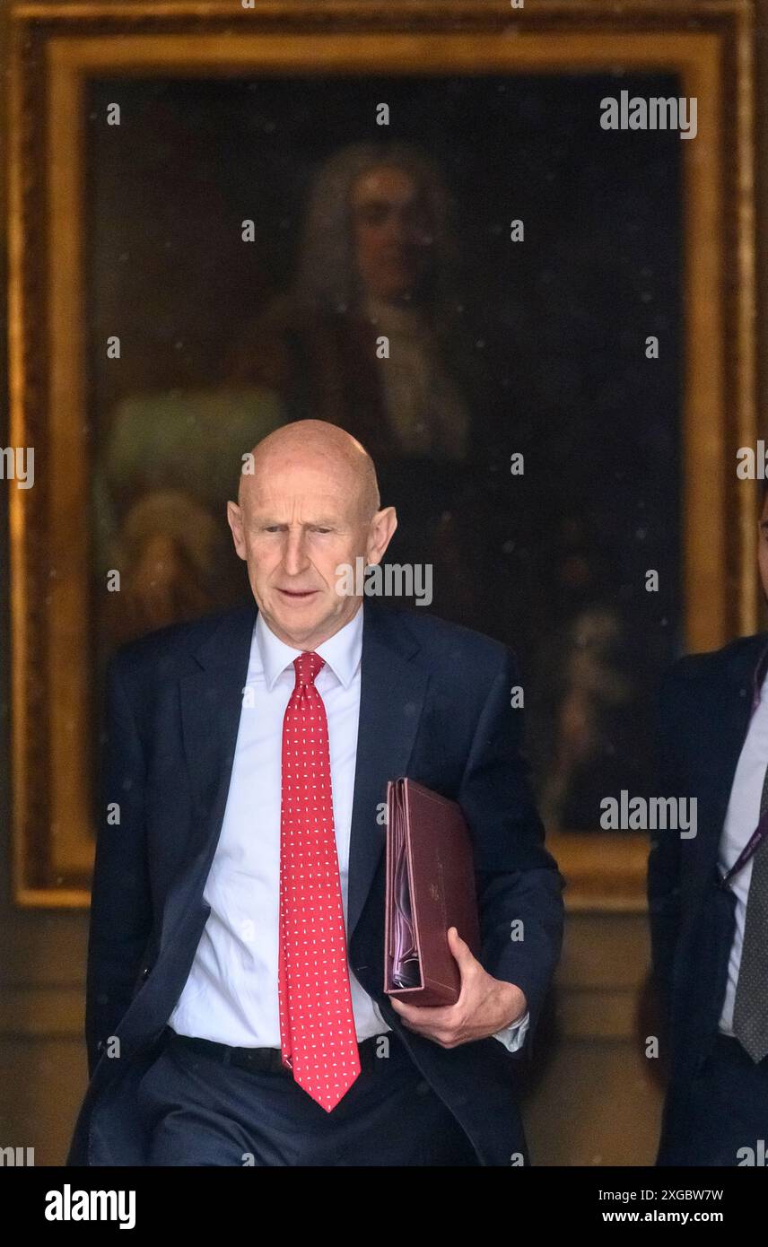 John Healey MP - Secretary of State for Defence - leaving 10 Downing ...