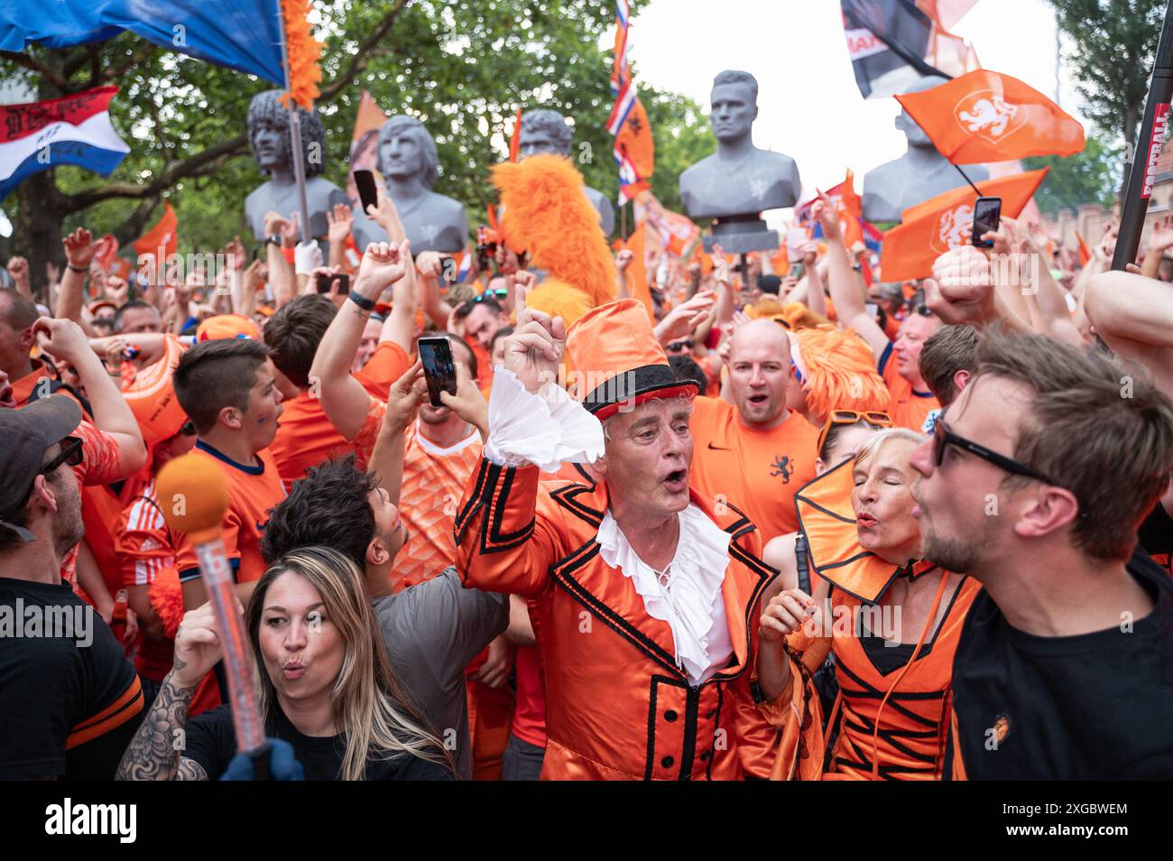 06.07.2024, Berlin, Germany, Europe - Fans of the Dutch national ...