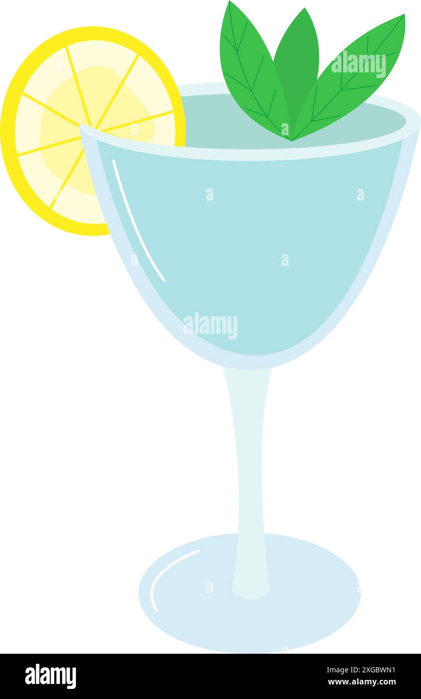 Glass mojito cocktail soda Stock Vector Images - Alamy