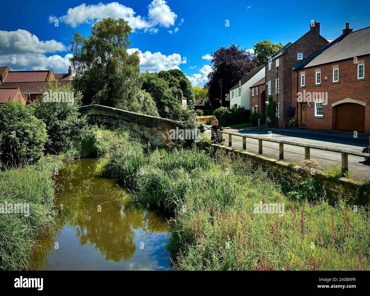 Stokesley, North Yorkshire, UK. 08 Jul 2024. Blue skies and high ...