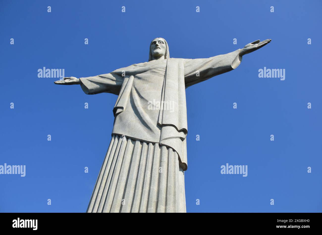 Christ the Redeemer, postcard of the city of Rio de Janeiro. Statue of ...