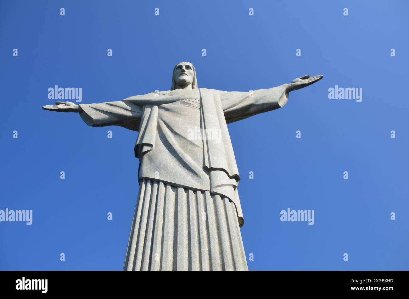 Christ the Redeemer, postcard of the city of Rio de Janeiro. Statue of ...