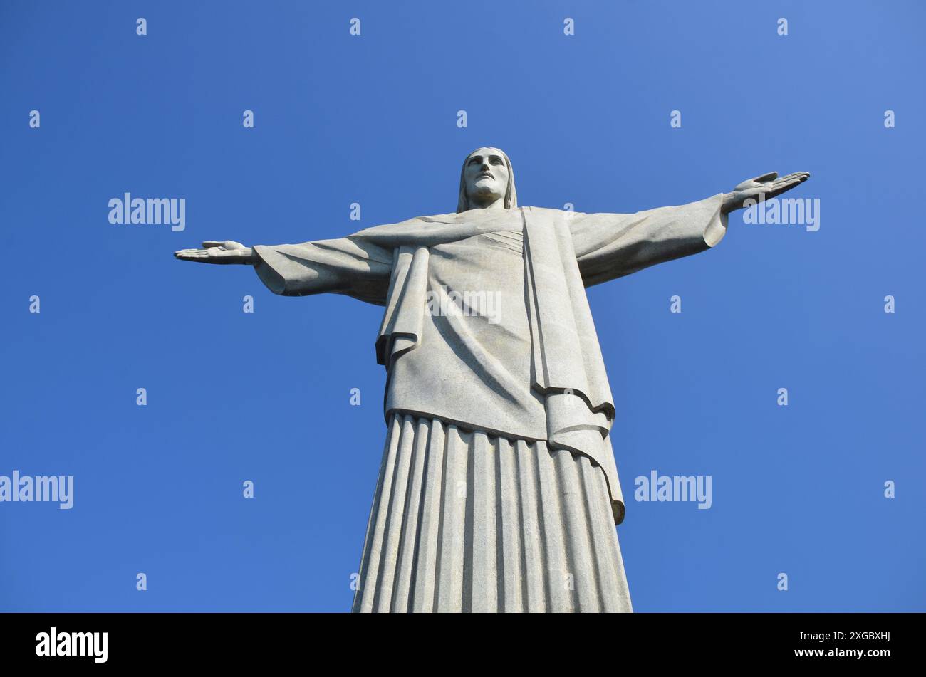 Christ the Redeemer, postcard of the city of Rio de Janeiro. Statue of ...