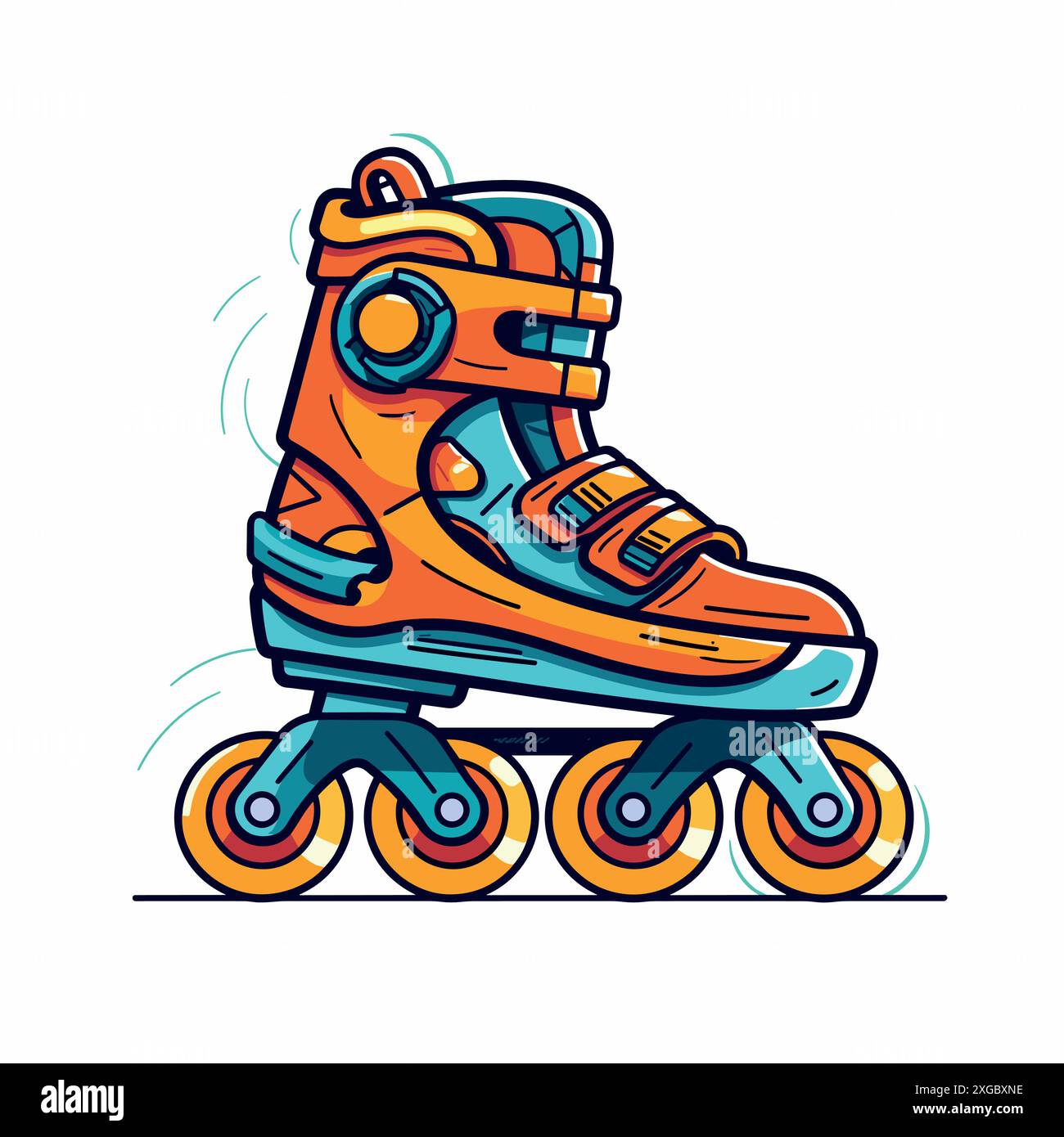 70's vintage roller skating Cut Out Stock Images & Pictures - Alamy