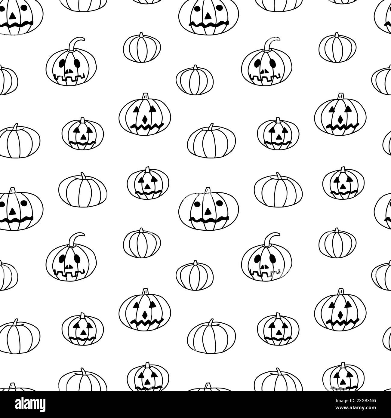 Spooky halloween pumpkins seamless Cut Out Stock Images & Pictures - Alamy
