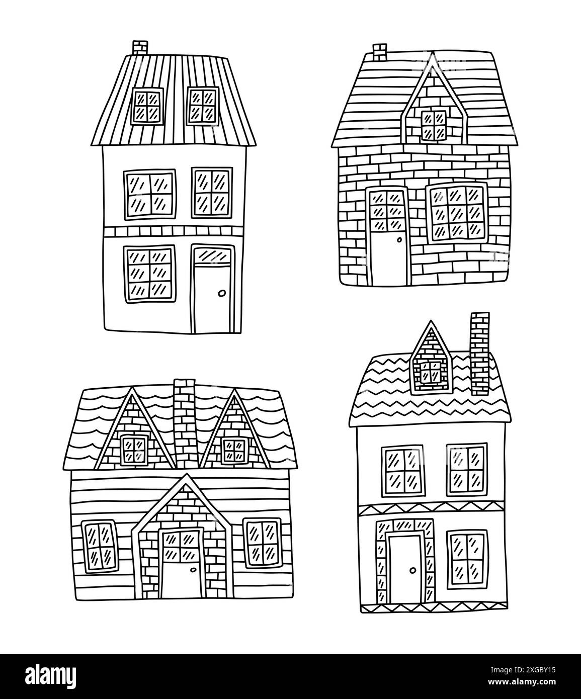 House building set hand Black and White Stock Photos & Images - Alamy