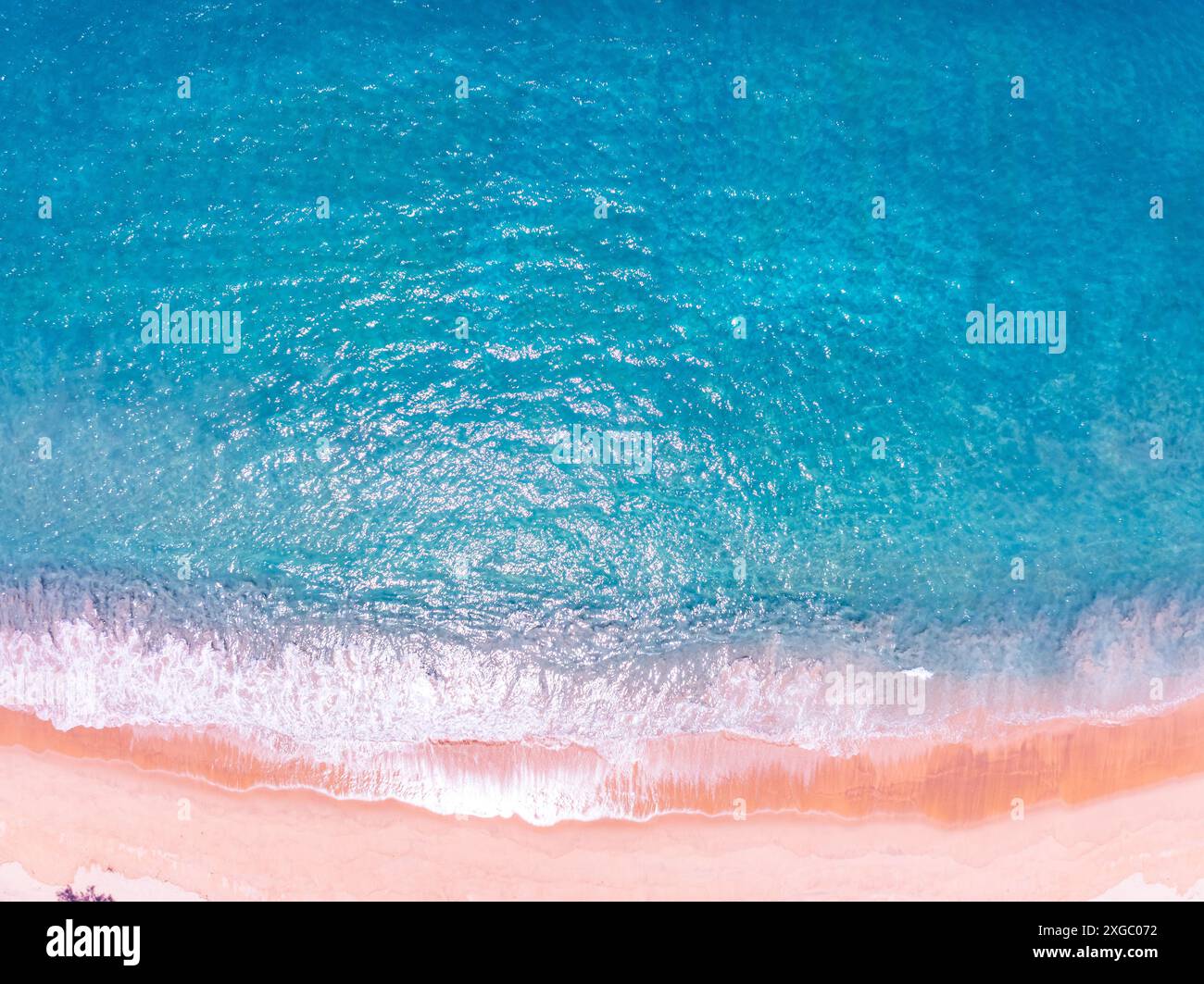 Aerial top view nature background of waves crashing in the ocean sea ...