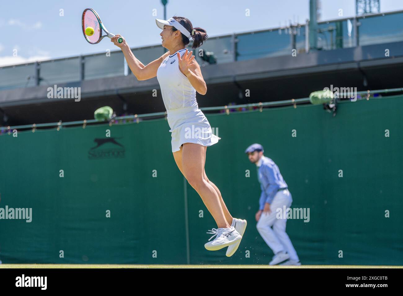 LONDON, UNITED KINGDOM - JULY 4: Aldila Sutjiadi of Indonesia on Day 4 ...